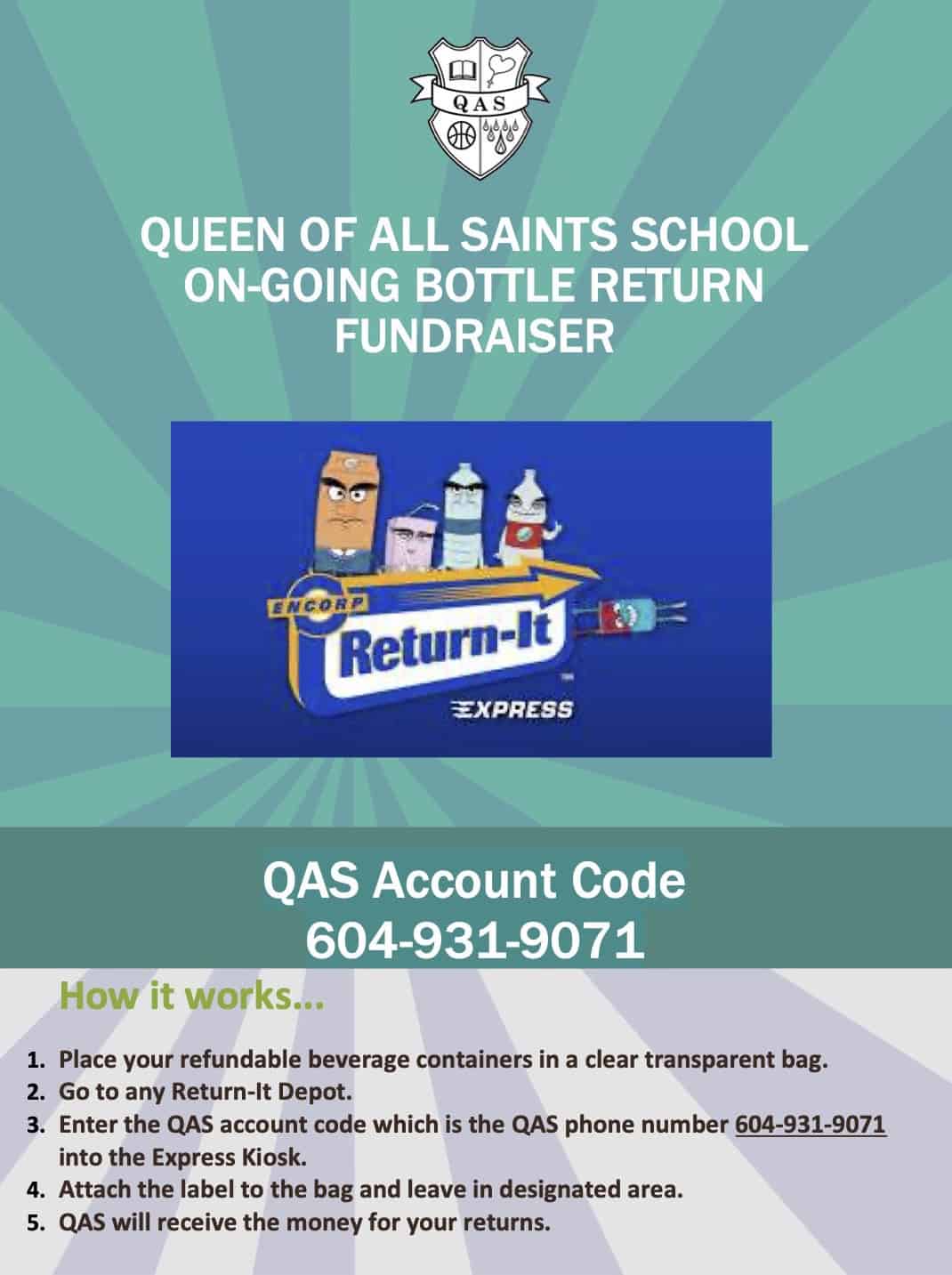 Bottle Return Fundraiser – QAS